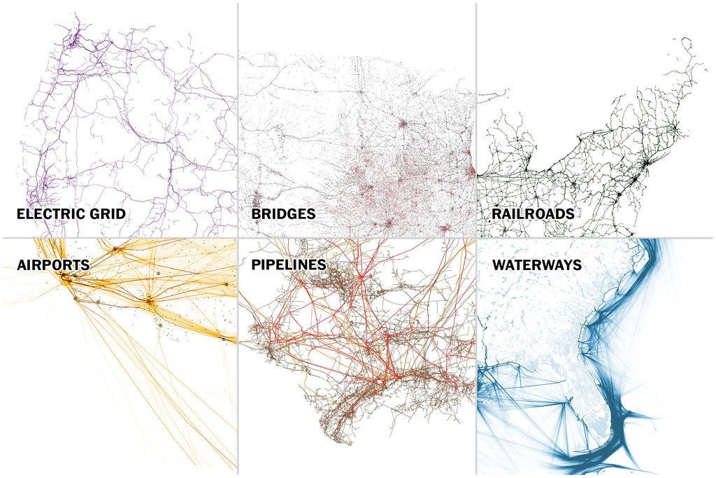 Seven maps that show the anatomy of America’s vast infrastructure and ...