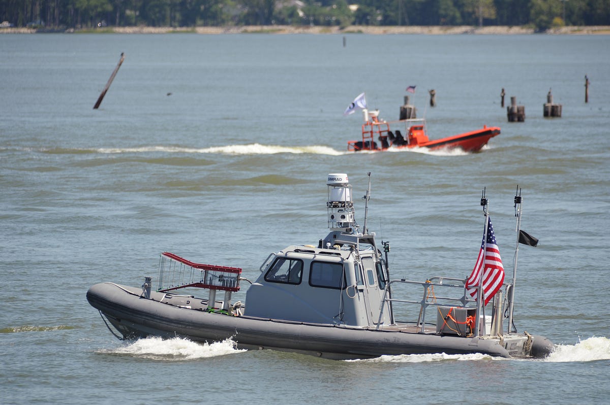 Watch the Navy’s Robotic Gunboats Swarm the James River