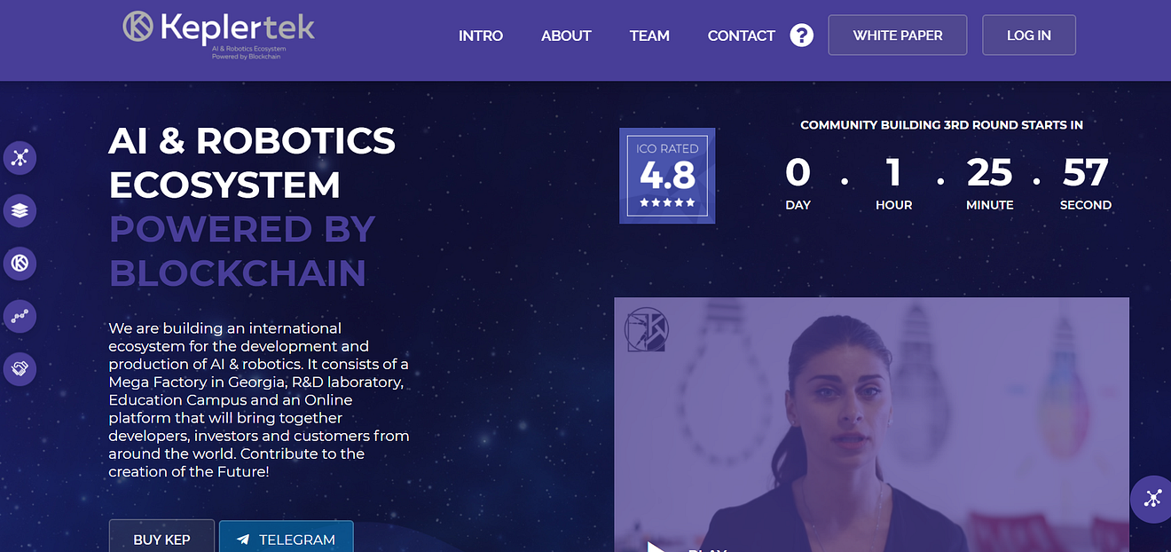 KEPLER: AI & ROBOTICS ECOSYSTEM POWERED BY BLOCKCHAIN (ICO and REVIEW)