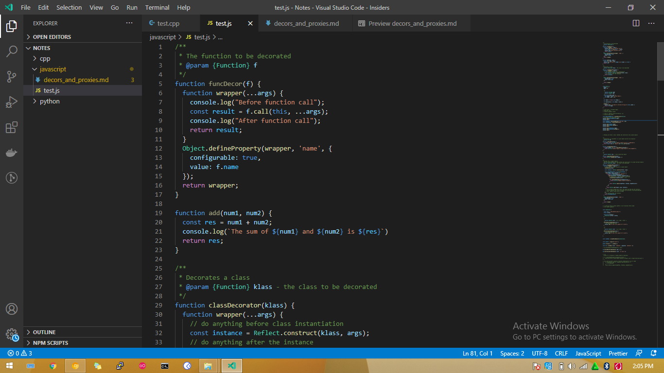 I got excited about the recent proposal (still at stage 2) to add the new decorator syntax ...