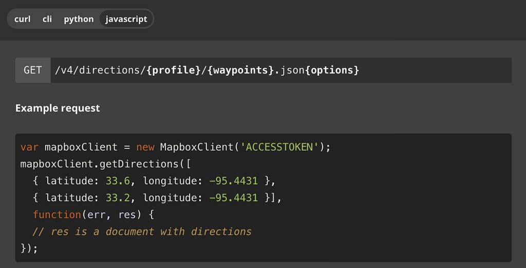 Meet the new Mapbox API documentation – Points of interest Meet the new Mapbox API documentation – Points of interest