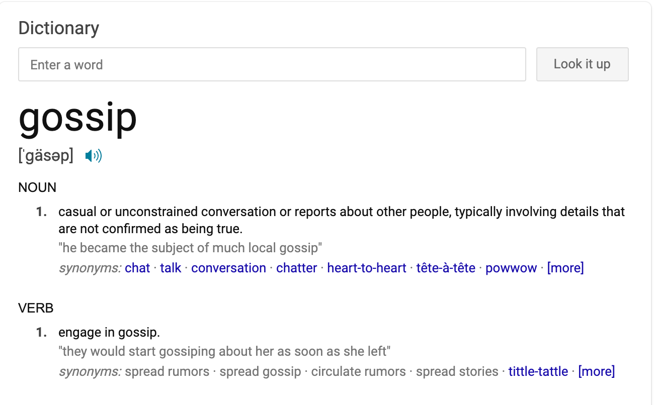 Why Gossiping is Bad: The effects of gossip onto people – britneyvu