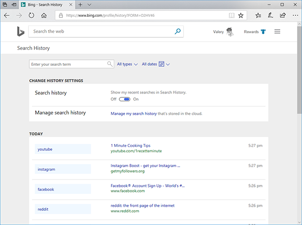 How to View Online Activity in Google, Yandex, Bing, Youtube