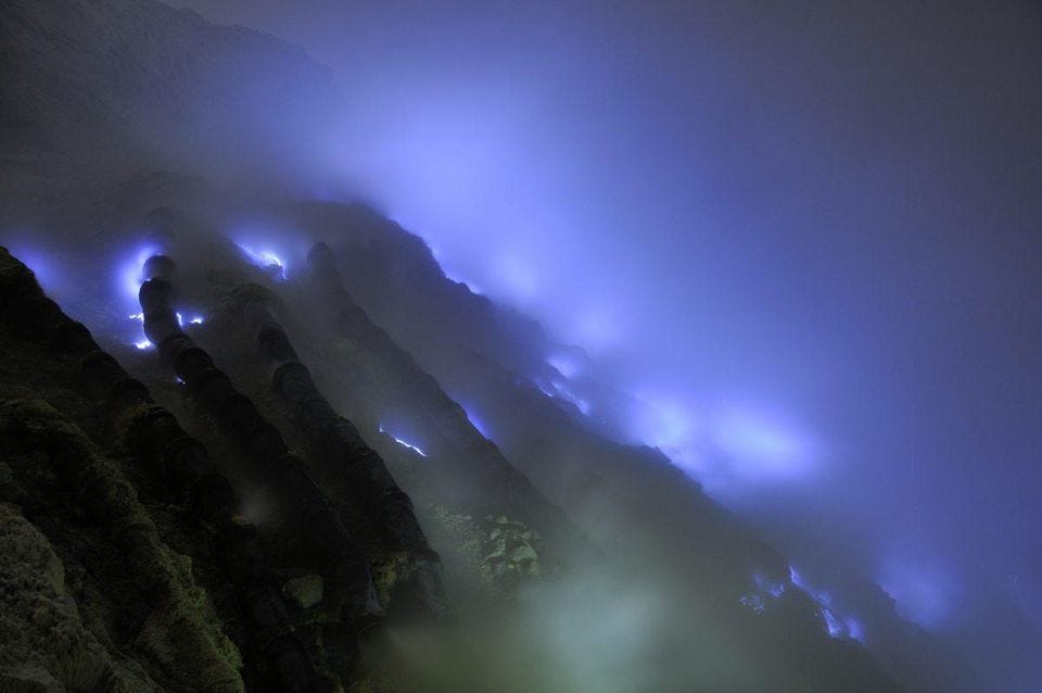 This Erupting Volcano’s Lava Appears Blue, And Science Knows Why