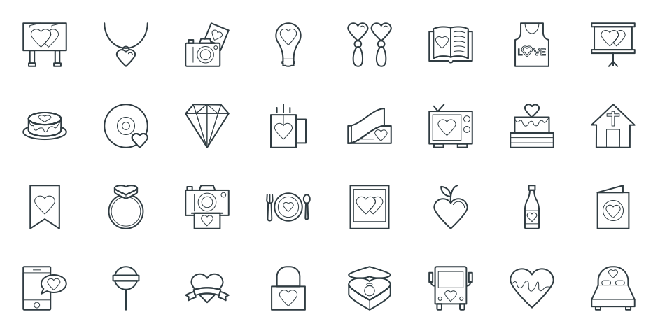 Icons For Wedding Invitations
