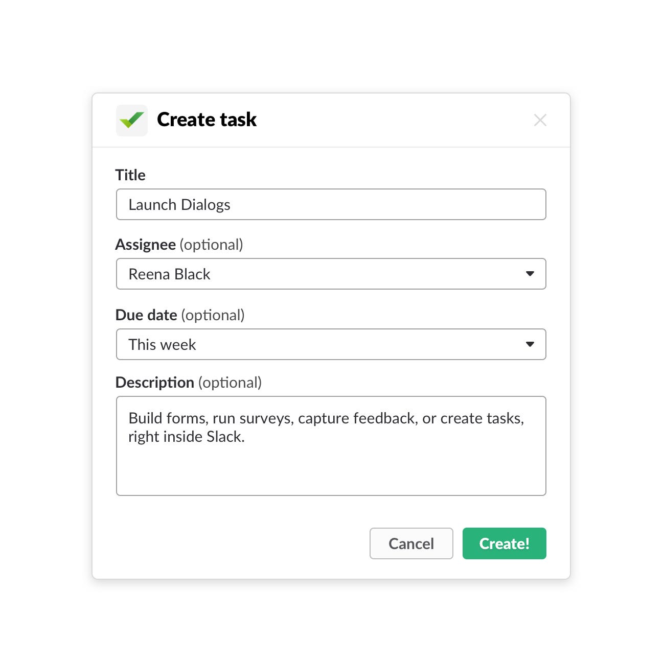 Building more intricate workflows in Slack with Dialogs