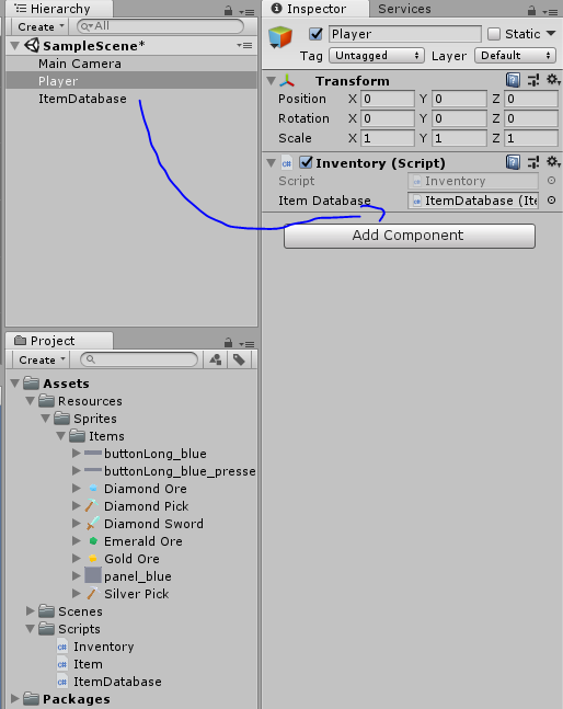 Create an Unity inventory: part 2 Configure the inventory