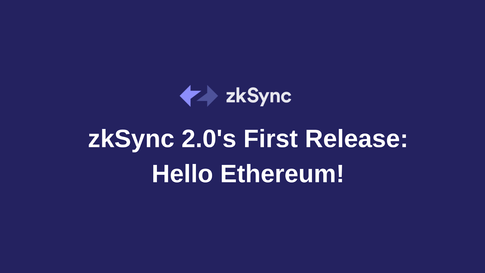 zkSync 2.0: Hello Ethereum! | blockchainjapanのブログ