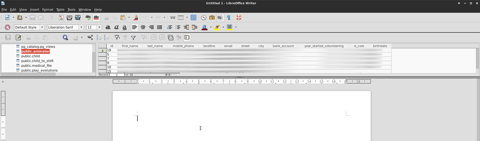 Creating documents from a template using LibreOffice’s ‘mail merge’ feature