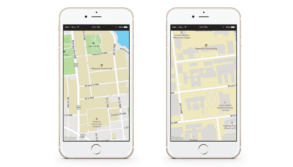 Designing Mapbox Streets and Outdoors for mobile – Points of interest