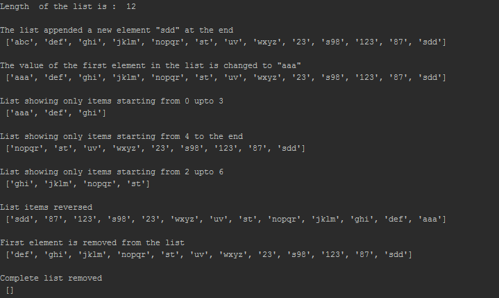 Python Lists — Add Append Modify Remove Slice Programminginpython 8862