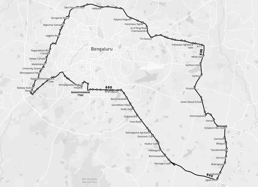 Mapping public transit in Bangalore – Points of interest