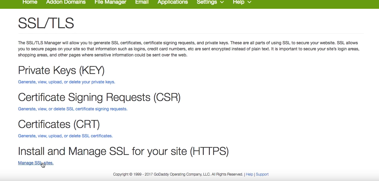 Install Let’s encrypt in a Shared Hosting like GoDaddy