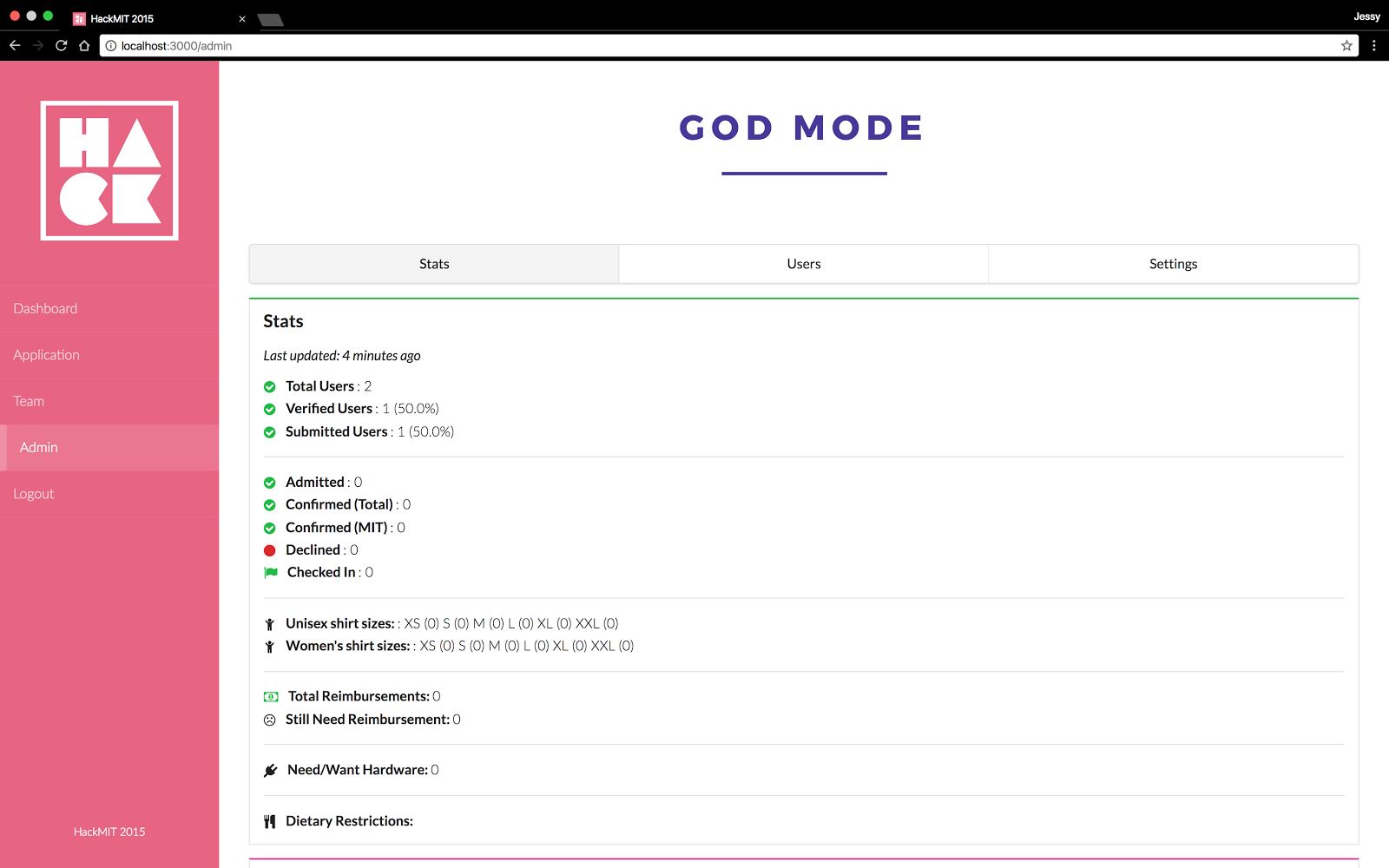 Quill: An Open-Source Hackathon Registration System