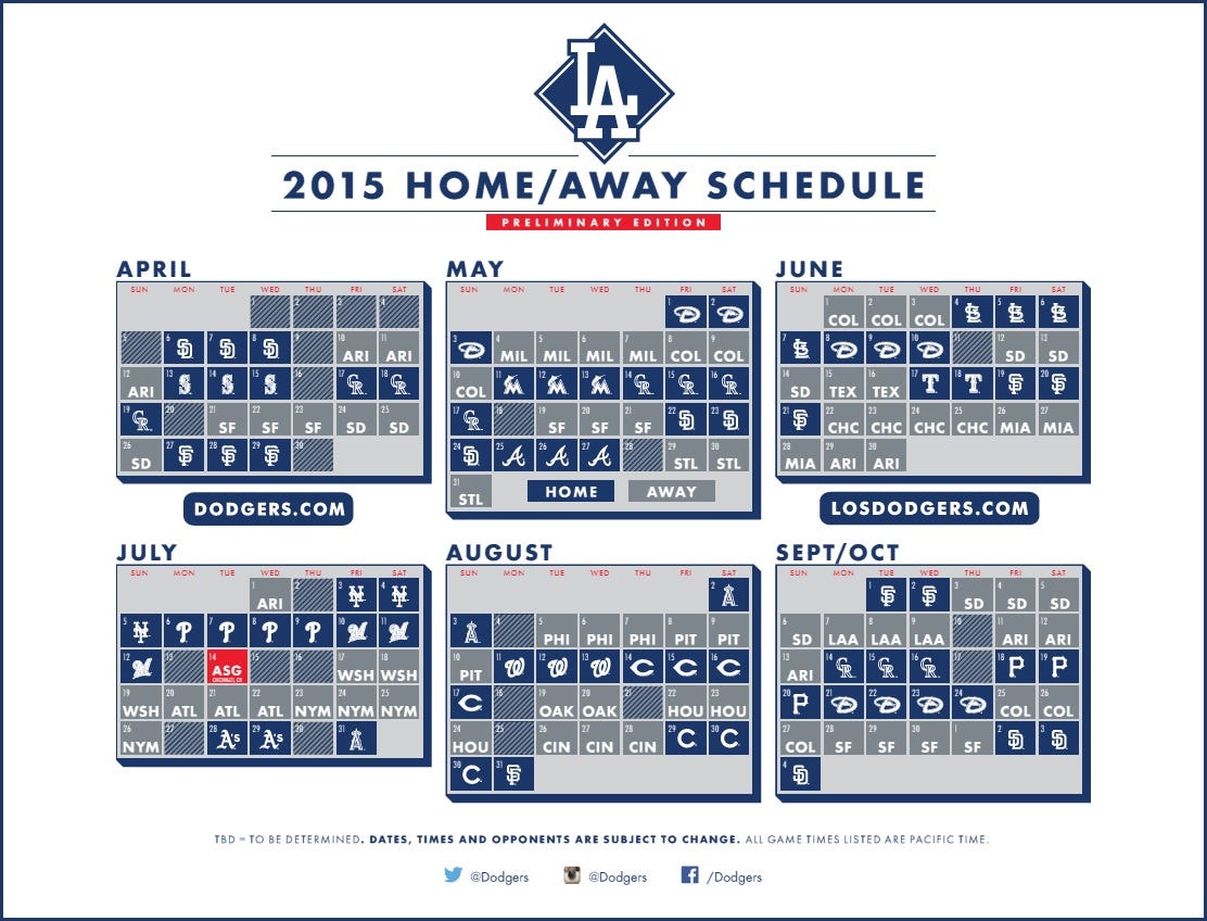Dodgers Schedule