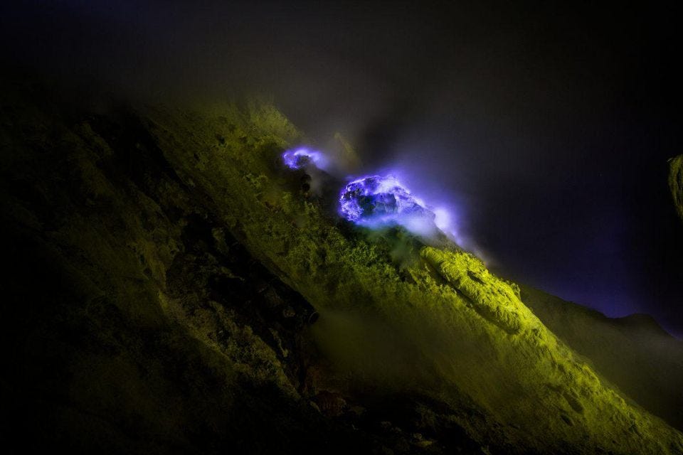 This Erupting Volcano’s Lava Appears Blue, And Science Knows Why