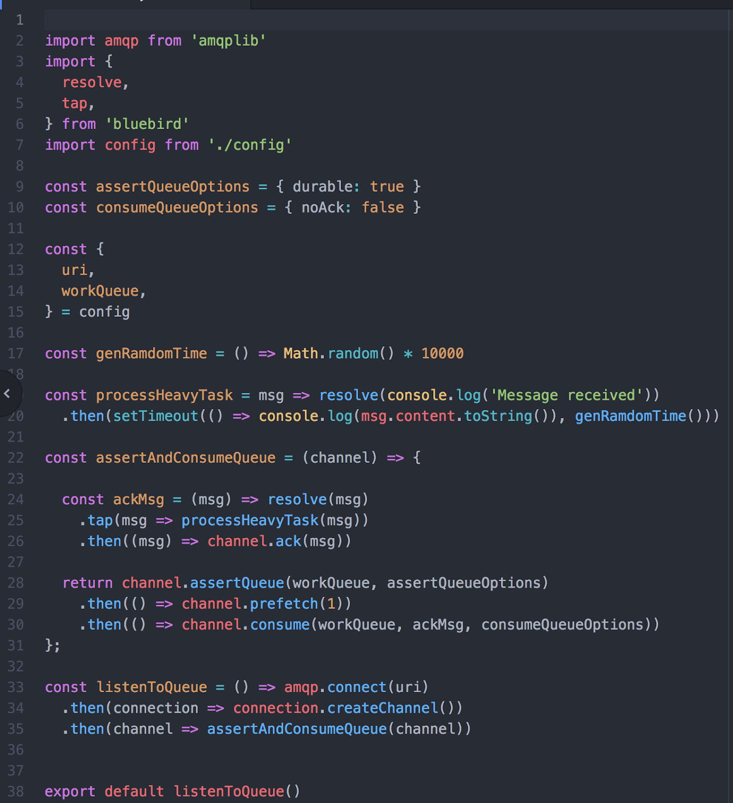 Implementing Worker Applications With Rabbitmq Node