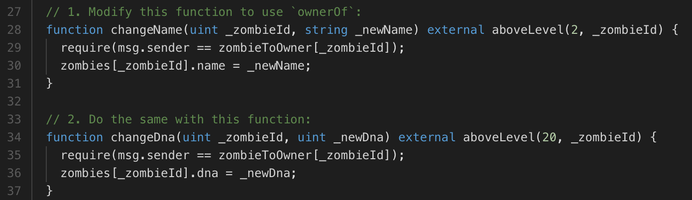 Advanced Solidity Concepts — CryptoZombies Lesson 3 and 4