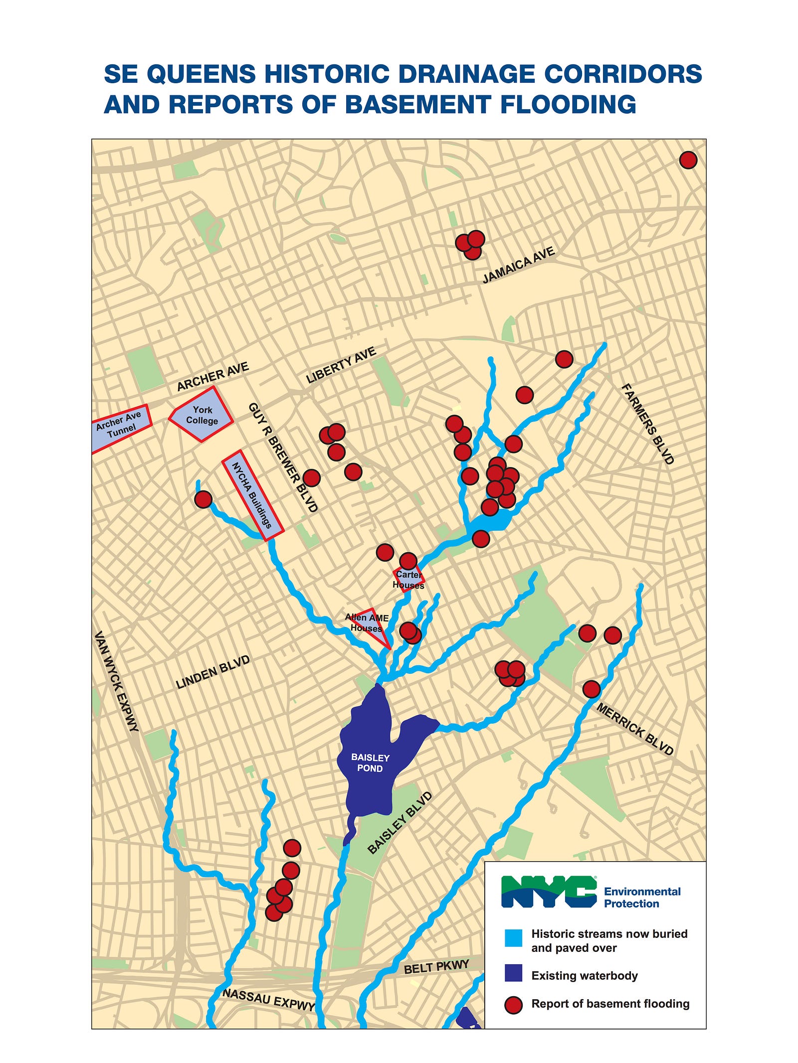 Flooding and Historical Drainage Corridors – NYC Water – Medium
