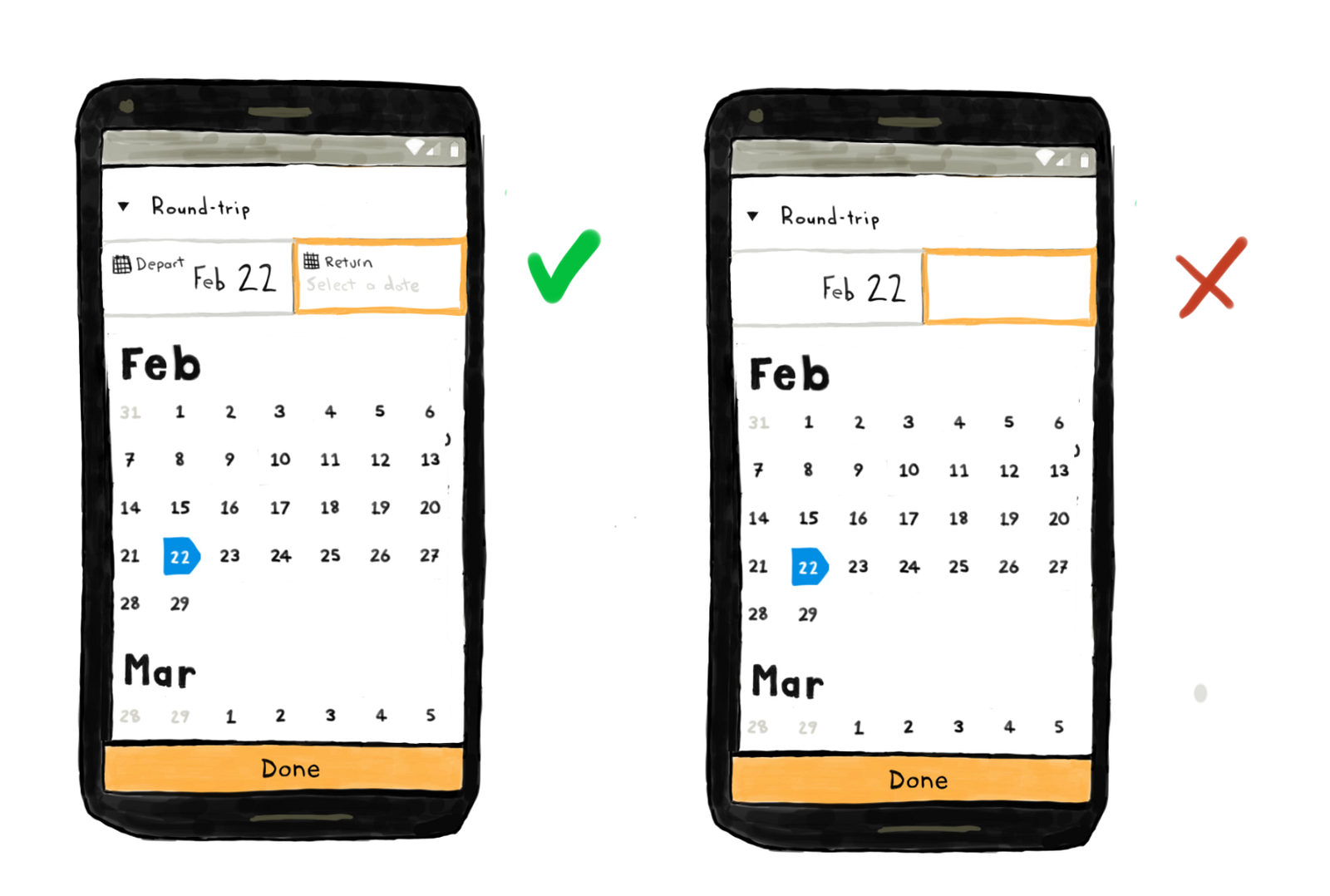 Design guidelines for mobile date-pickers – UX Collective