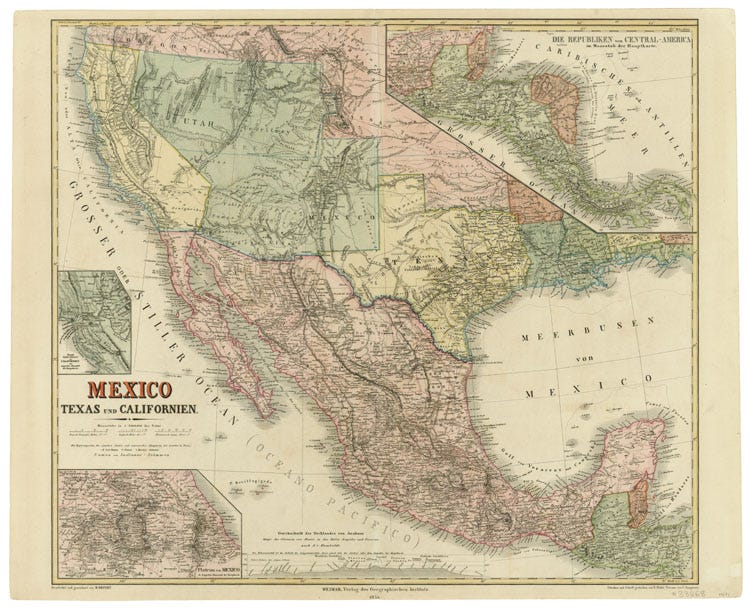 Mexico, Texas und Californien, 1855 – Save Texas History – Medium