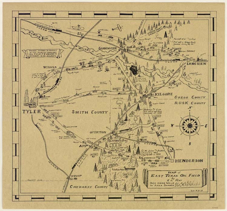 Map of East Texas Oil Field – Save Texas History – Medium