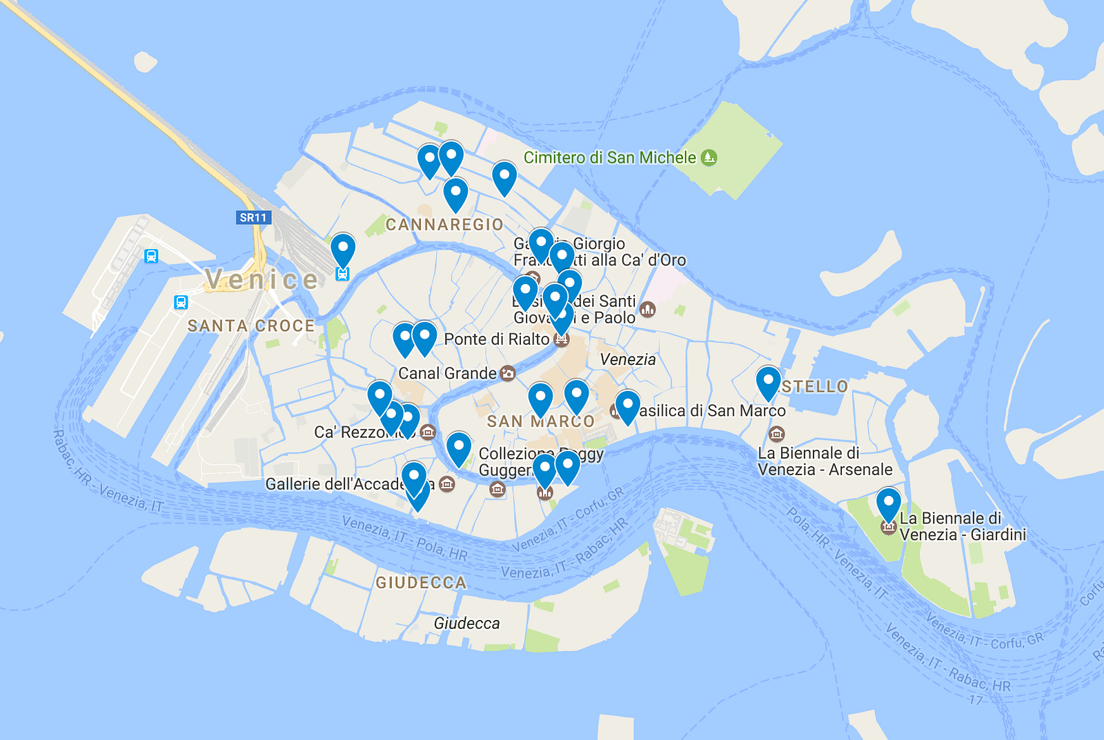 Venice Beach Italy Map Google
