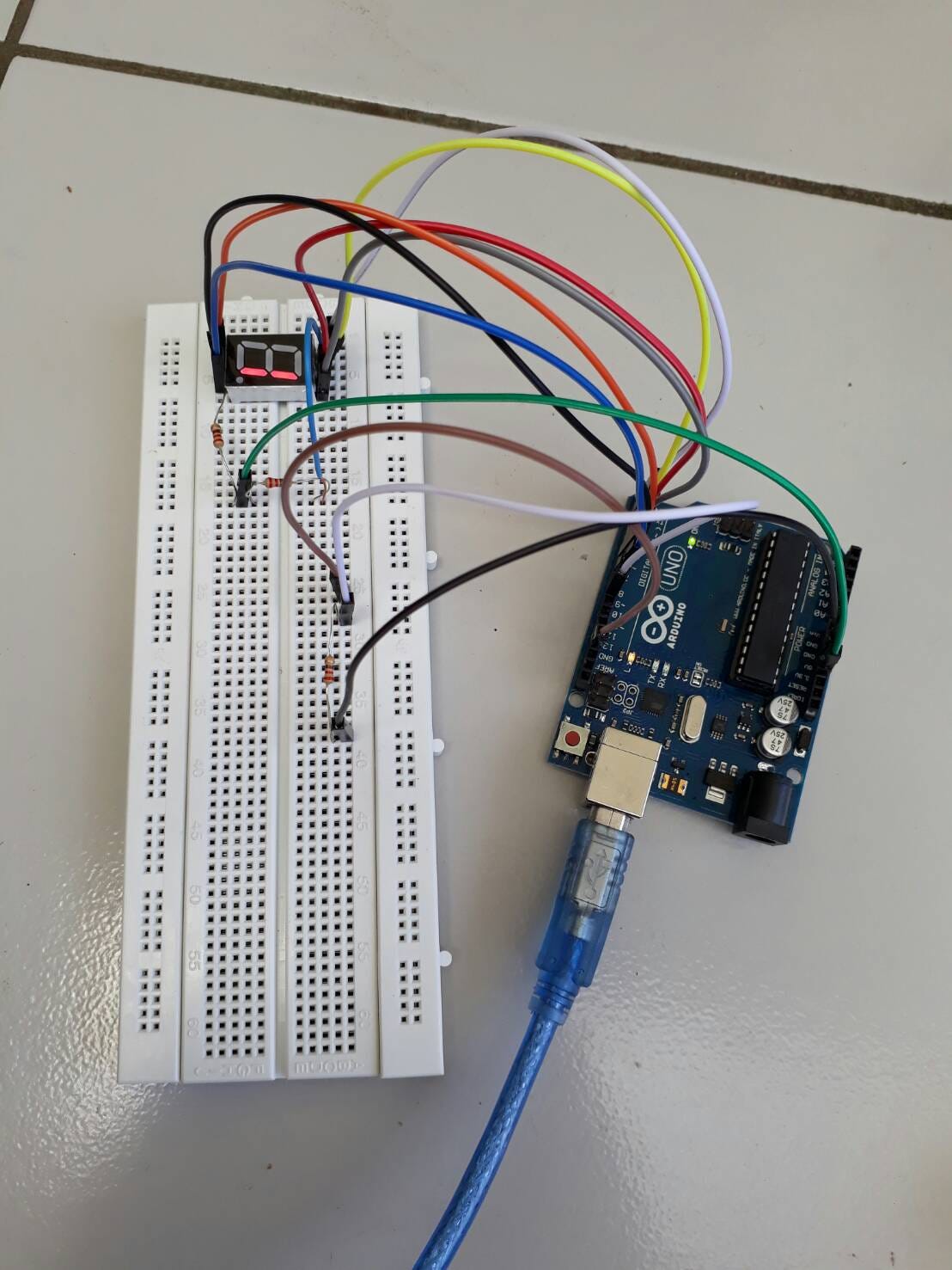 2nd Project: Counter with 7-Segment, Switch, and Arduino