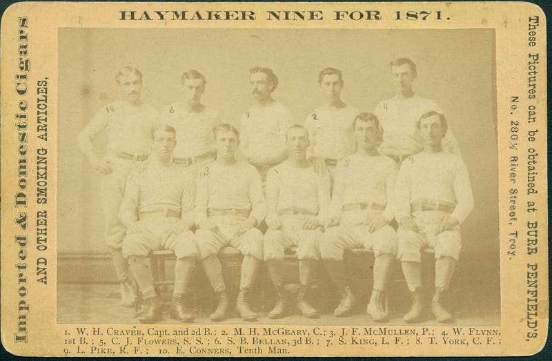 A Pictorial Chronology of Baseball in the 19th Century: Part 2, 1871