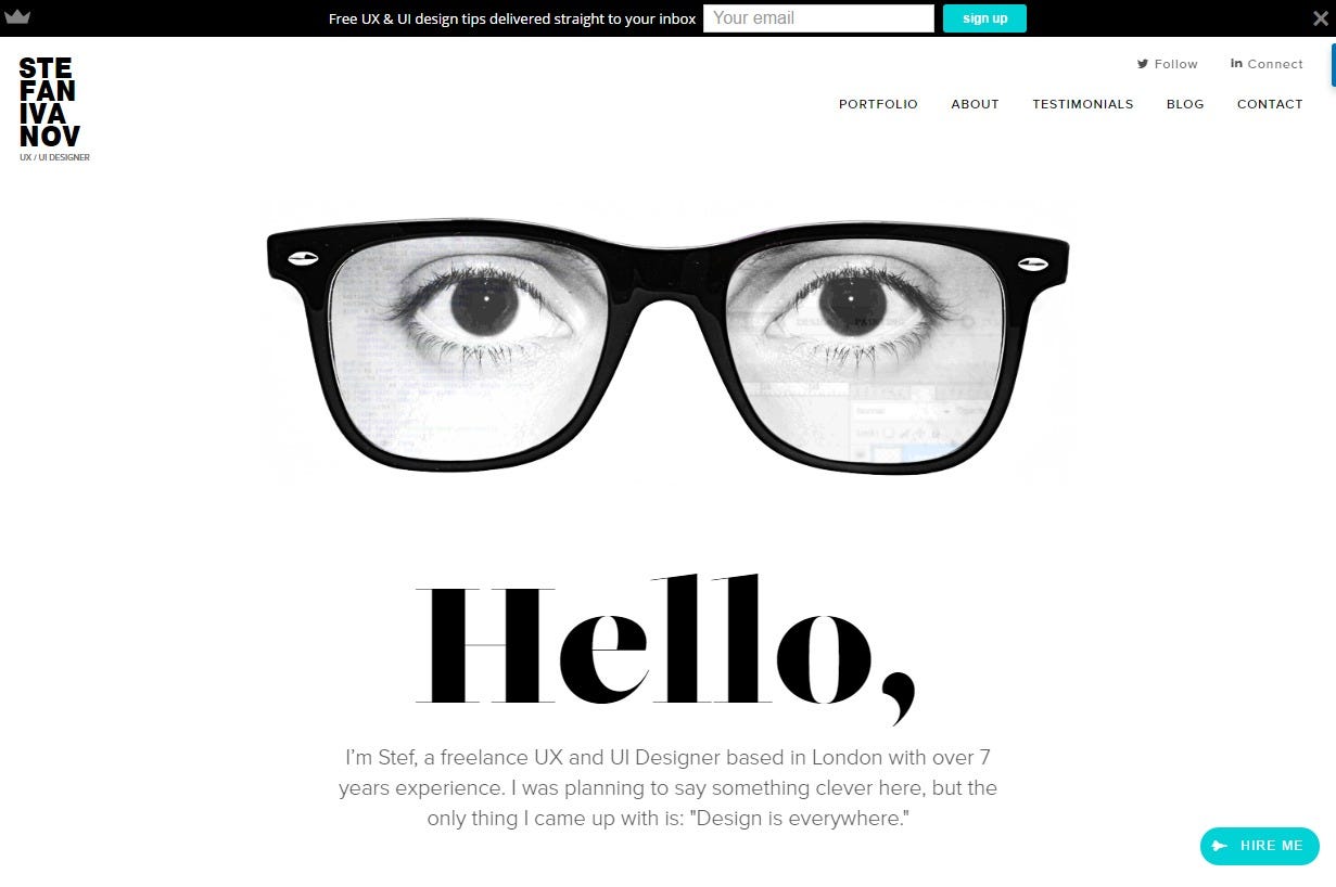 10 Steps To The Perfect Portfolio Website, plus 40 examples!
