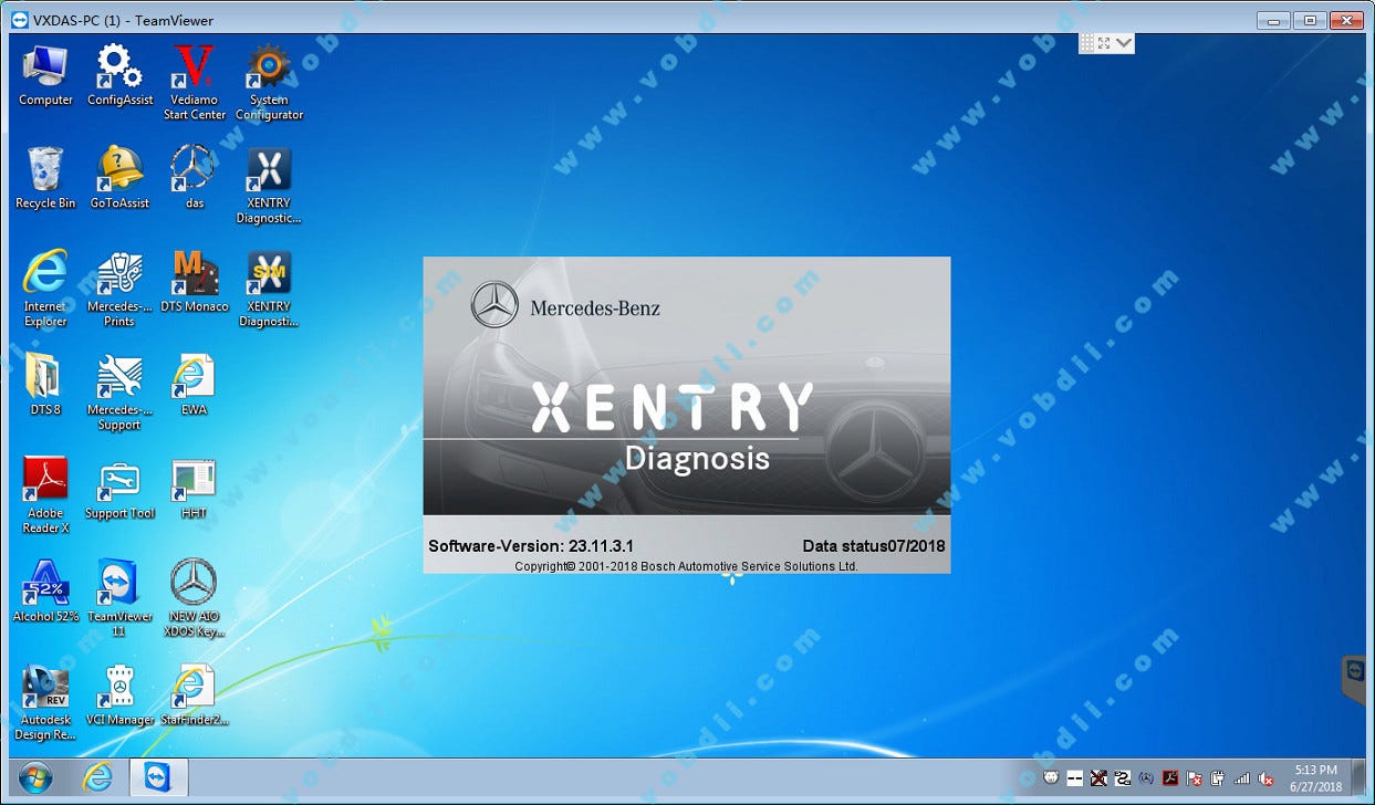 2018.07 xentry mercedes has been installed on window 7, windows 10 ...