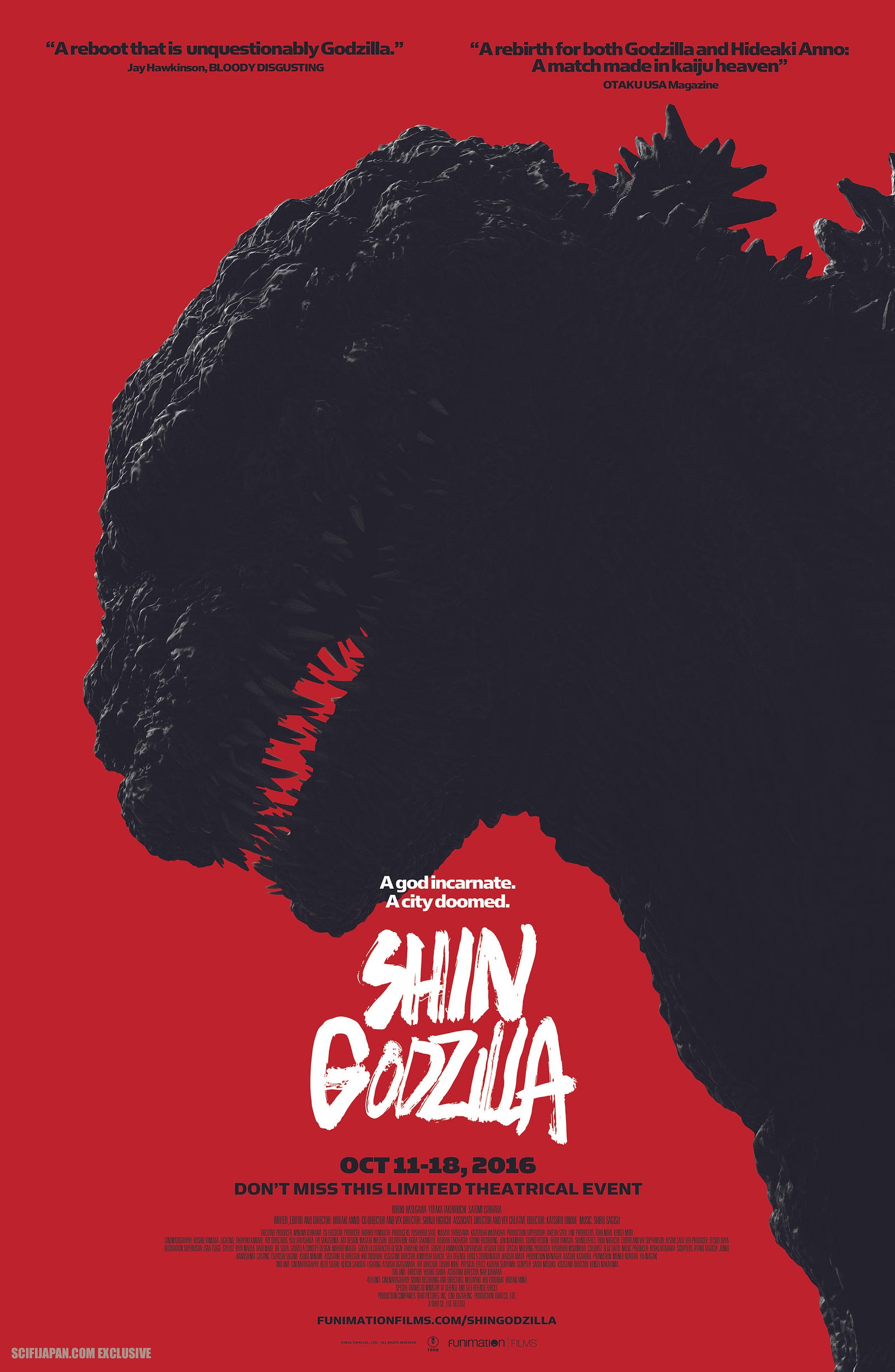 Shin Godzilla (aka Godzilla Resurgence, Shin Gojira, etc.)