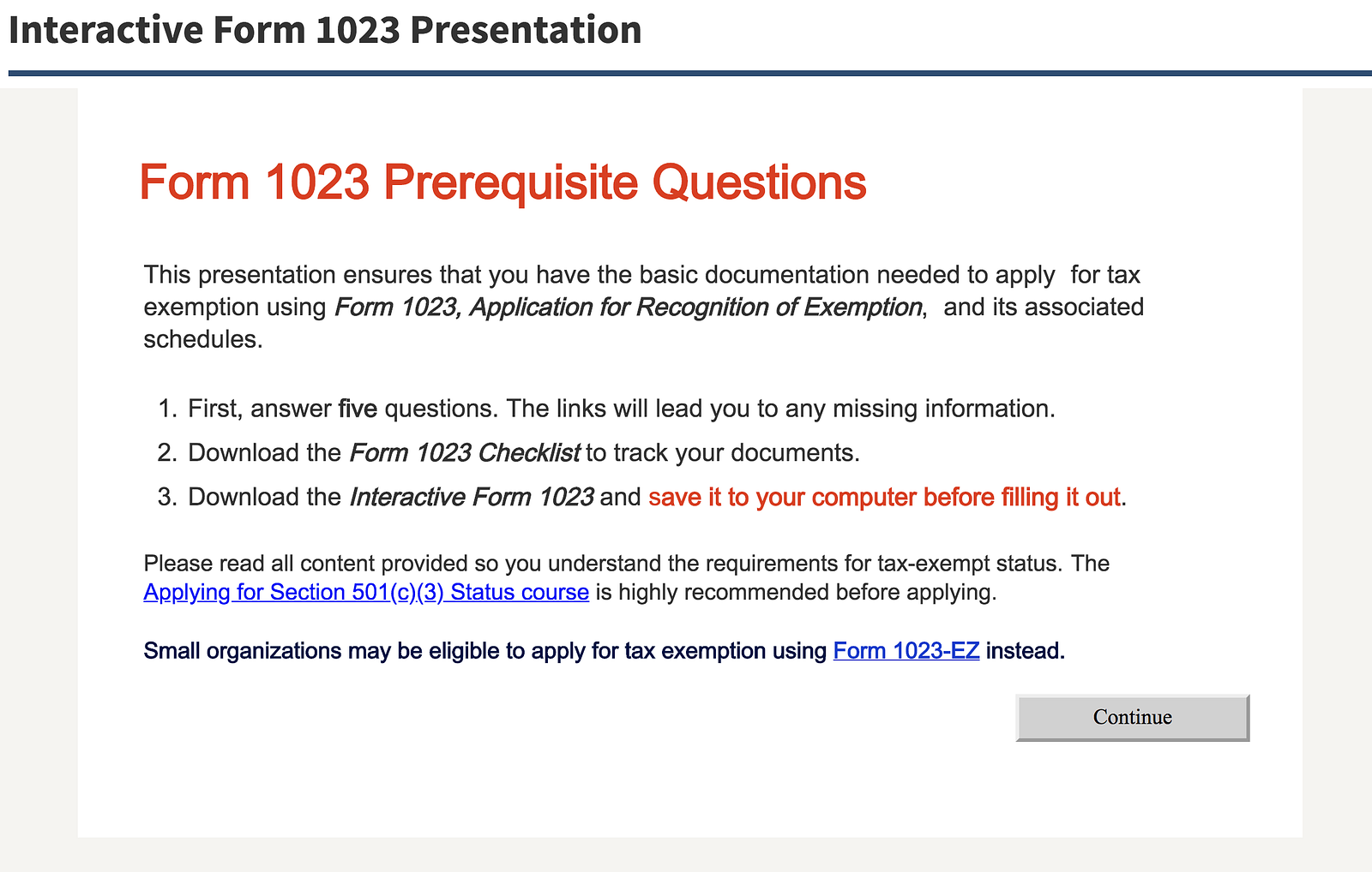 Becoming a Technology 501(c)(3) - Form 1023 | PLAN Systems