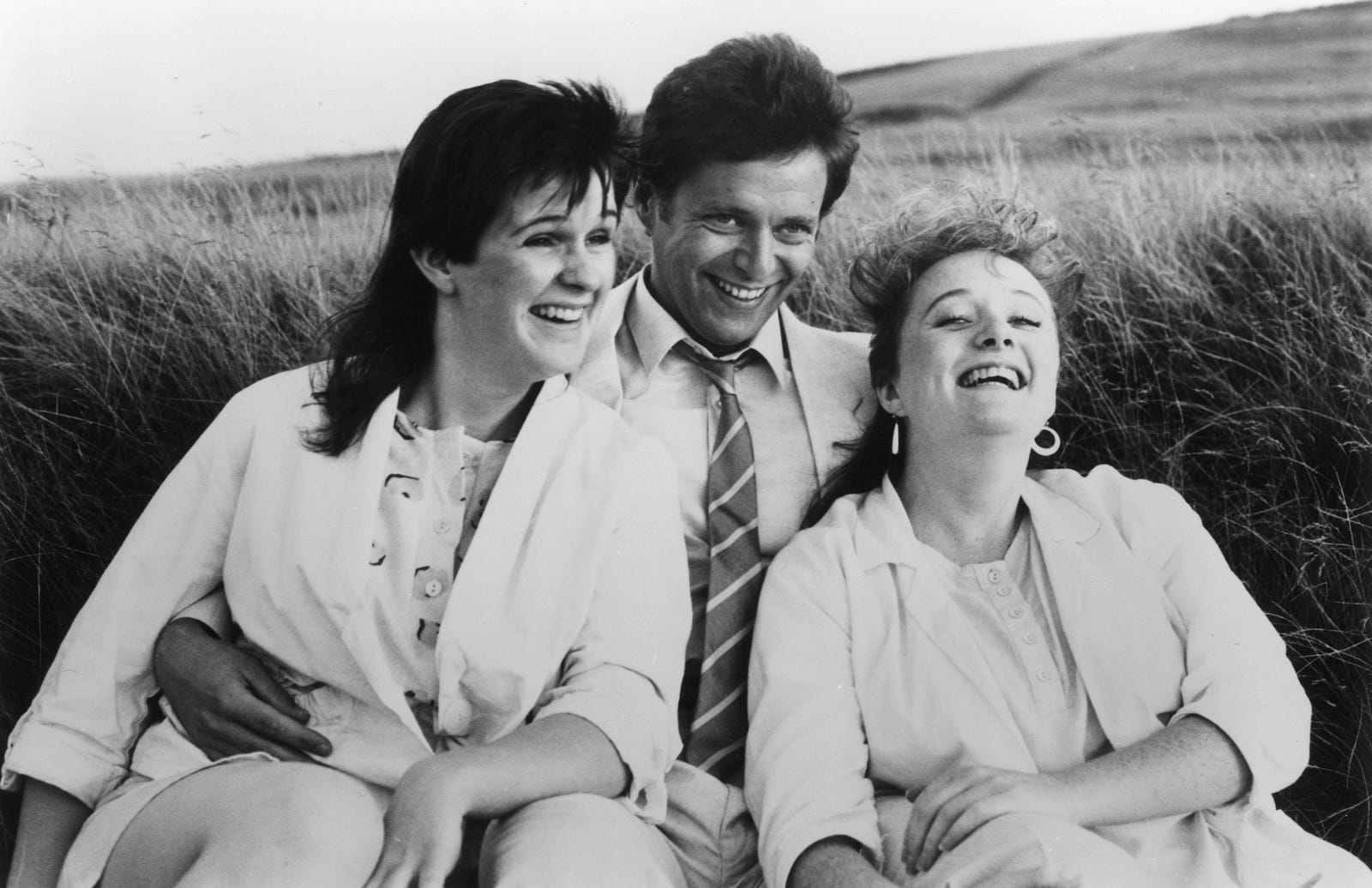 Rare b&w production stills from Alan Clarke’s RITA, SUE, AND BOB TOO (1987)