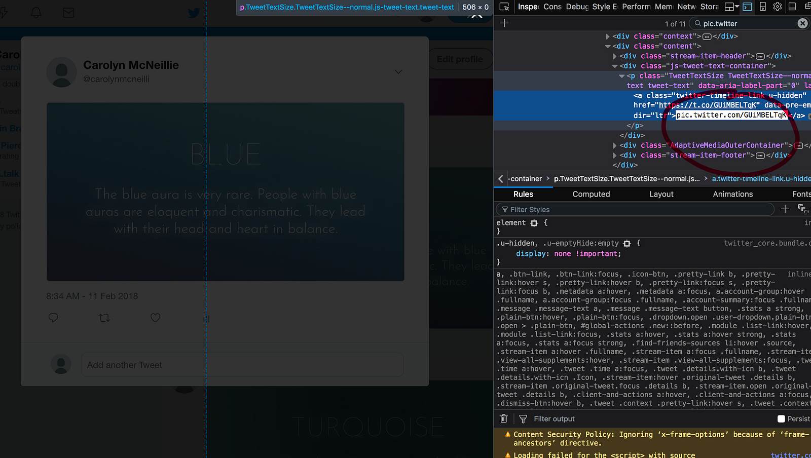 How to embed an image in a custom click-to-tweet link