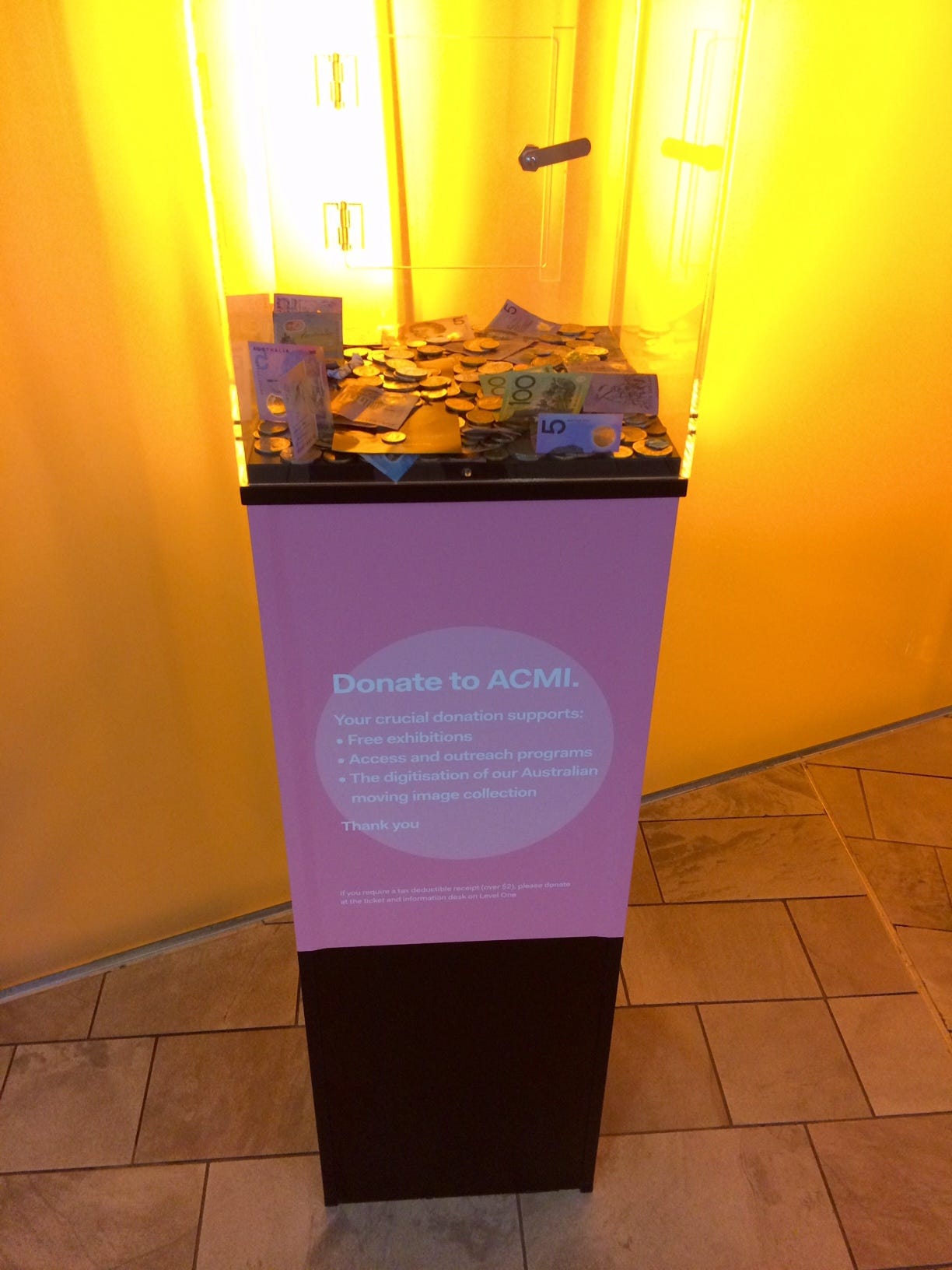 Experimenting with tap & go donations to augment the humble museum ...