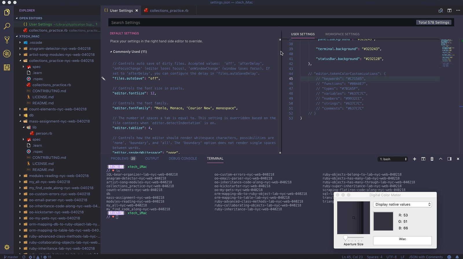 Visual Studio Code: Color Theme Customization – Yong-Nicholas A. Kim ...