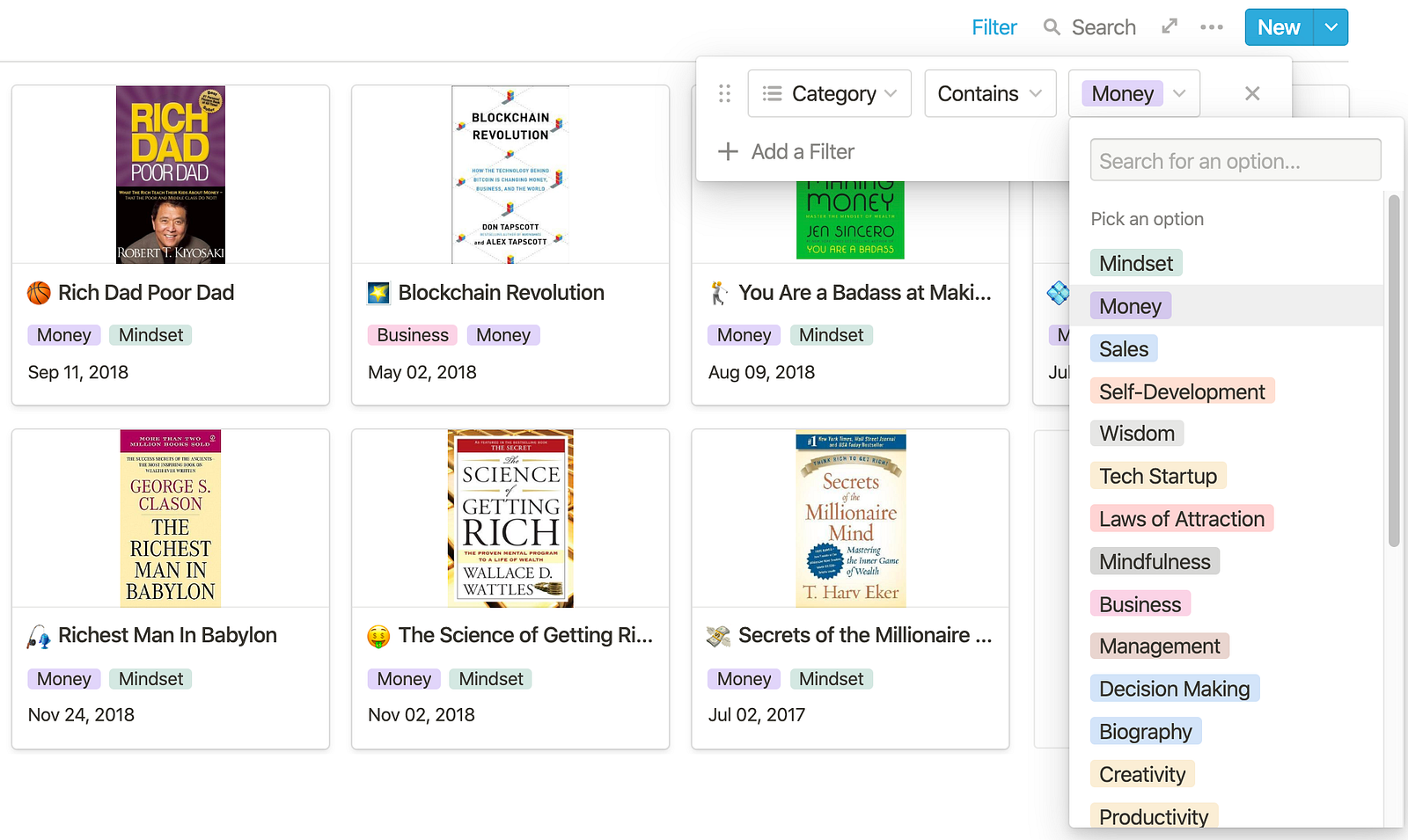 Reading List Template Notion