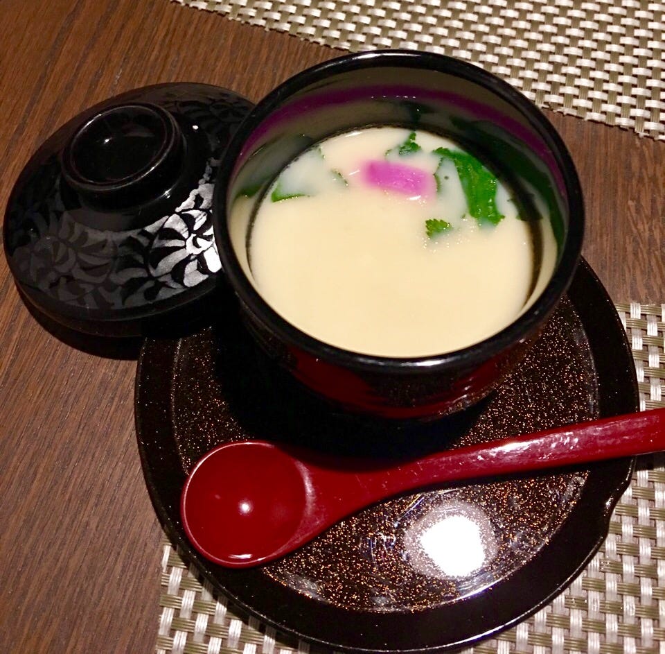 Chawan-mushi is a steamed egg custard, and the most popular, unique ...