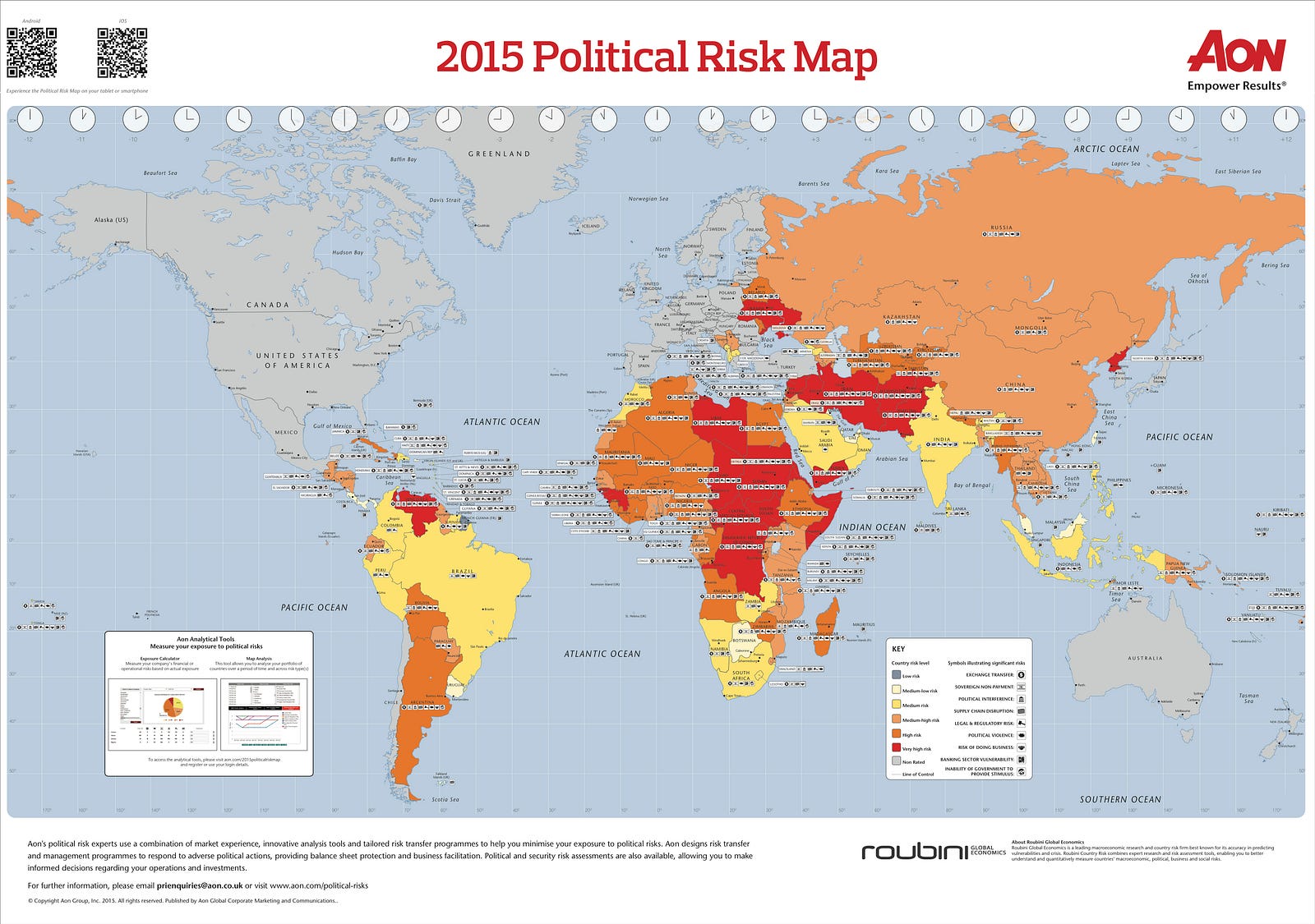 Various map of political risk in 2015 – Nathalie Belhoste – Medium