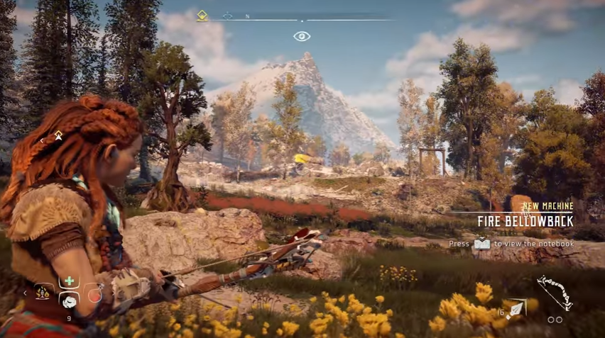 Horizon Zero Dawn’s use of diegetic and non-diegetic UIs