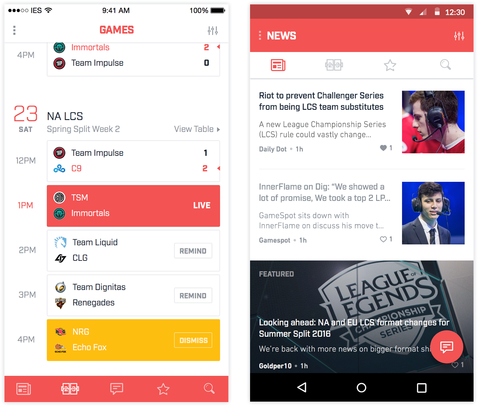Designing the ESPN for eSports – The Nexus