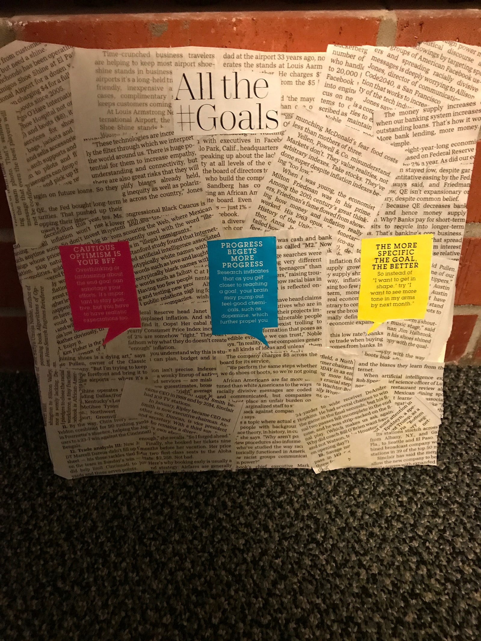 How to Make a Motivation Collage Using Last Year’s Newspapers and Magazines