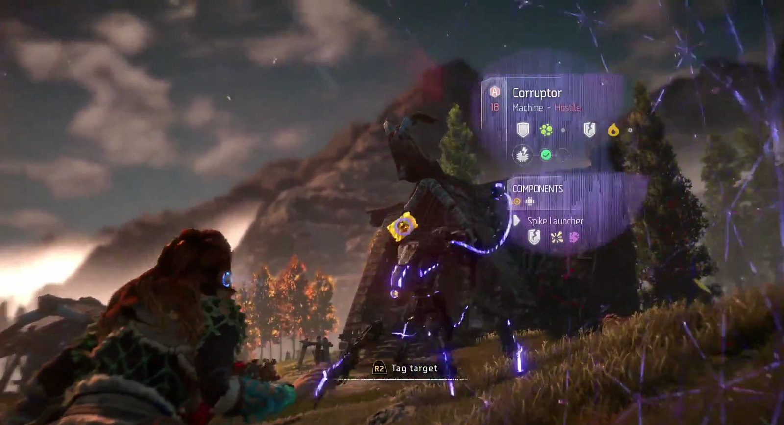 Horizon Zero Dawn’s use of diegetic and non-diegetic UIs