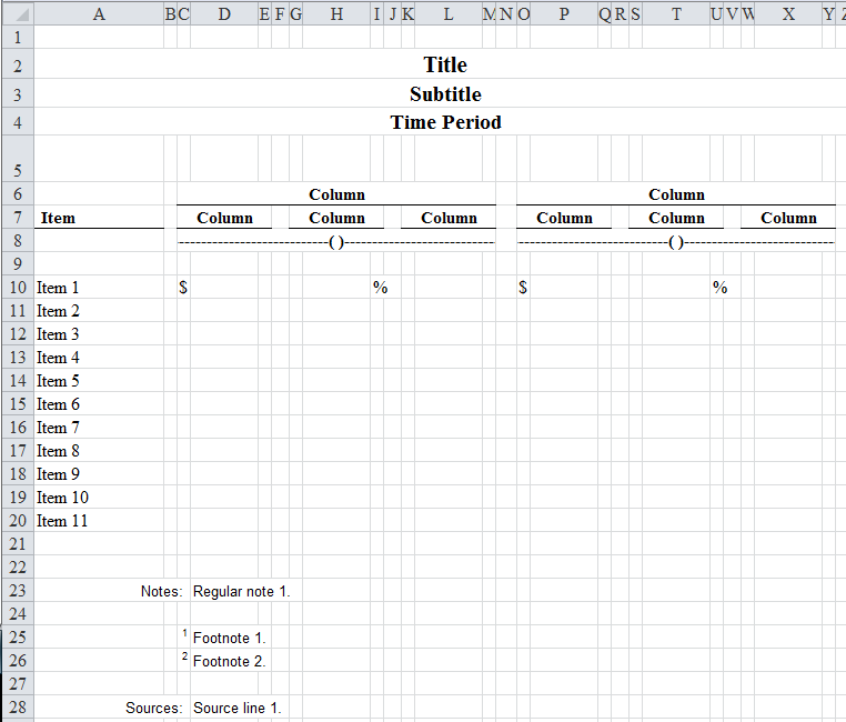 TableMaker for Microsoft Excel: A Macro for Publication-Quality Tables