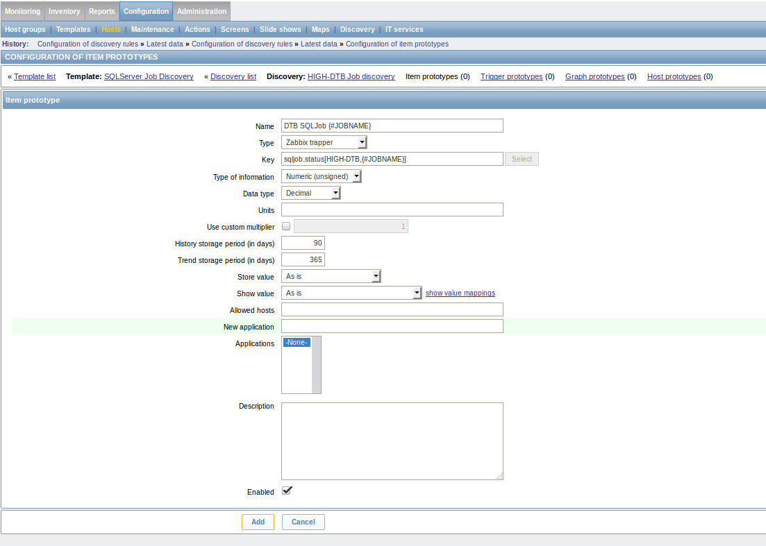 Dynamically monitoring SQLServer jobs with Zabbix – Jean Michel Feltrin ...