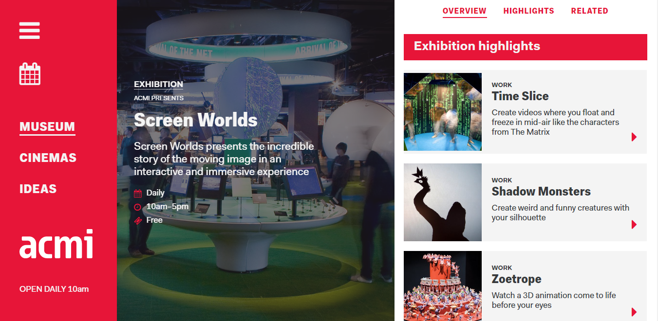 Redesigning how visitors explore ACMI – ACMI LABS