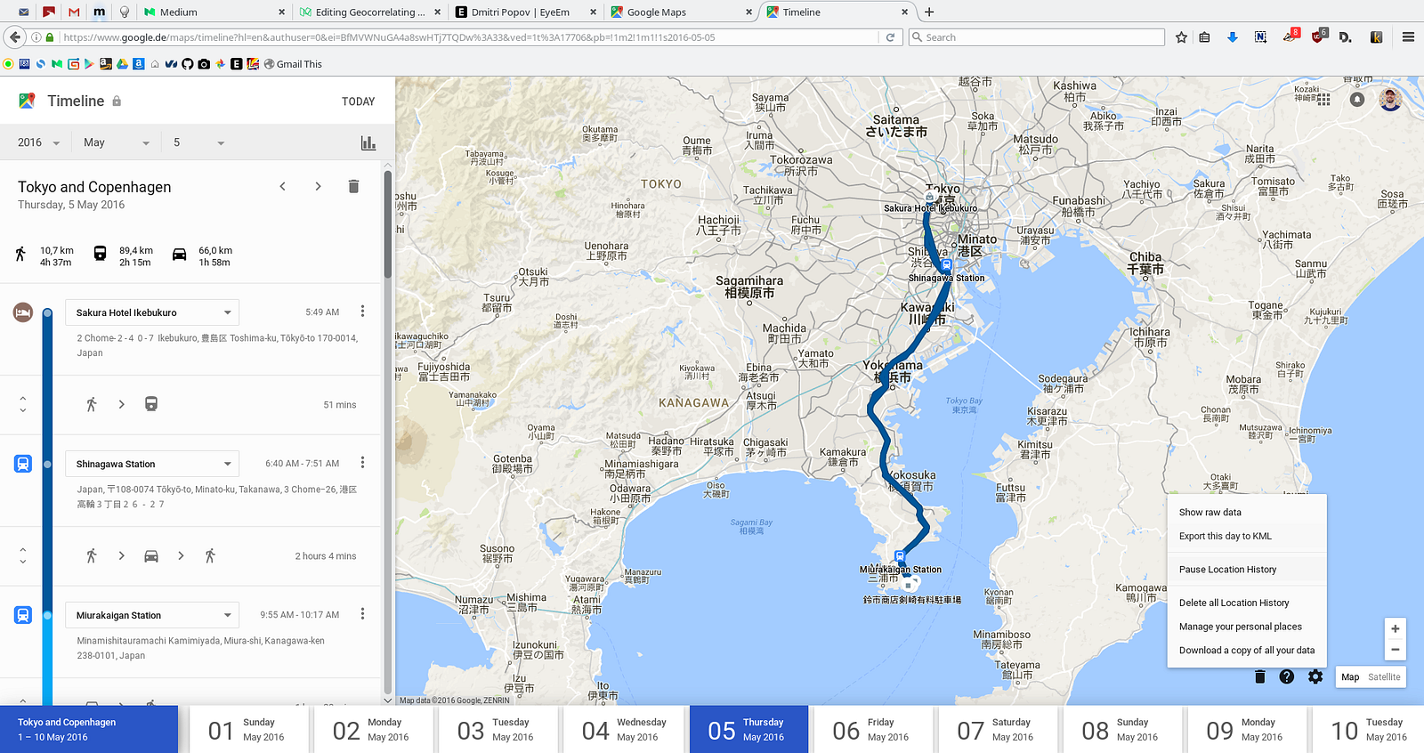 Geocorrelating Photos With Google Maps Timeline And ExifTool