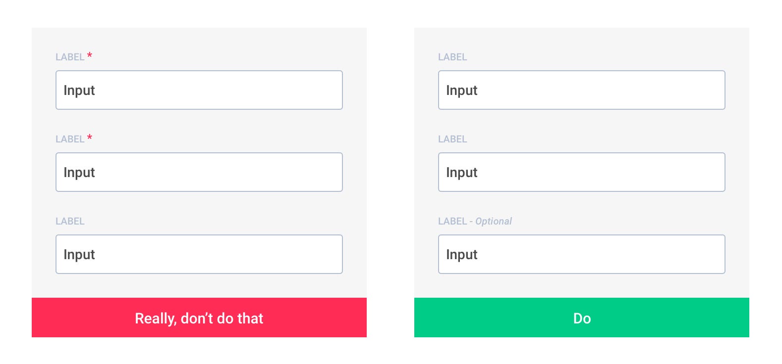 Form fields — Required vs Optional – UX Collective
