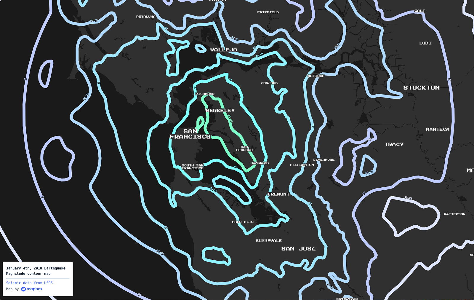 Make a creative earthquake map with Studio and GL JS